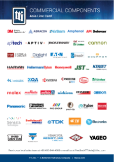 TTI Asia Commercial Components Line Card | TTI Asia